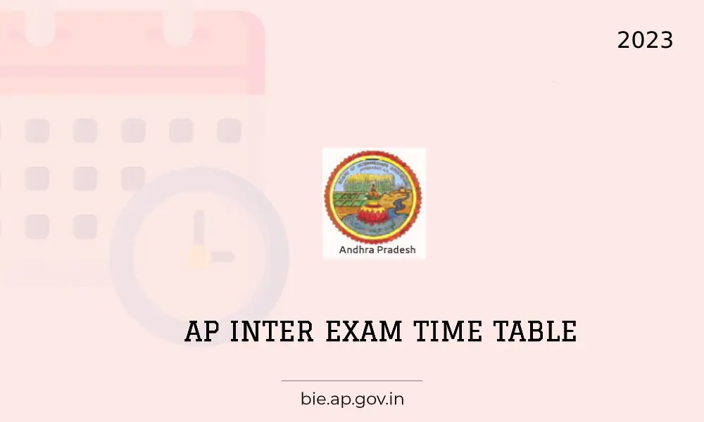 AP Intermediate Time Table 2023 - 1st & 2nd Year Exam Dates